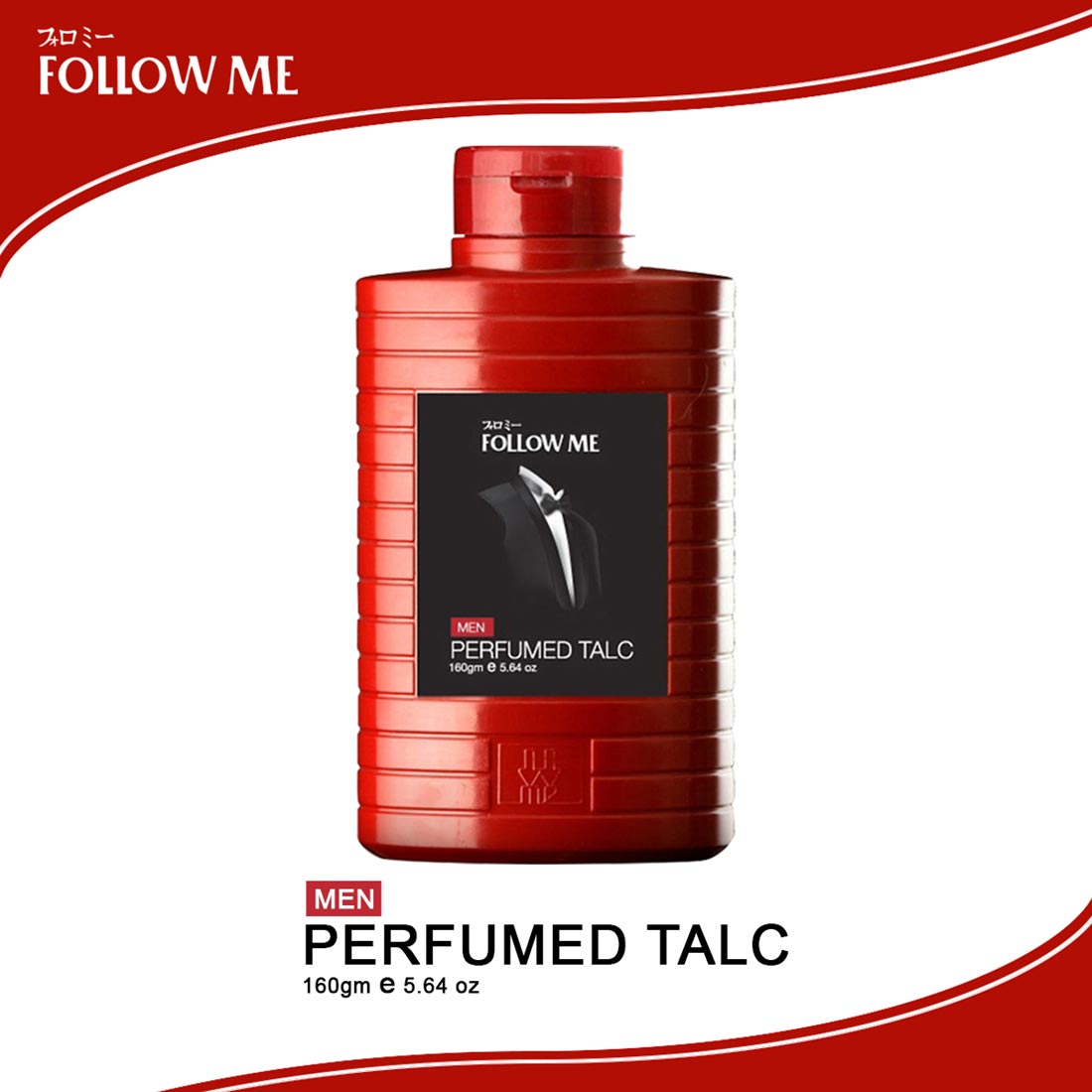 Follow Me Men Perfumed Talc (Red) 160gm